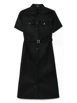 Theory Twill-weave Midi Dress