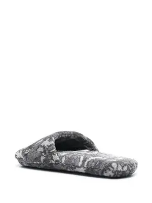 Versace Jacquard Cotton-blend Slippers
