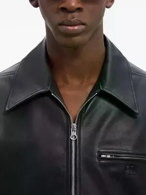 COURREGES Leather Shirt Jacket