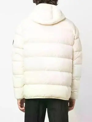Stone Island Feather Down Hooded Coat - Neutrals