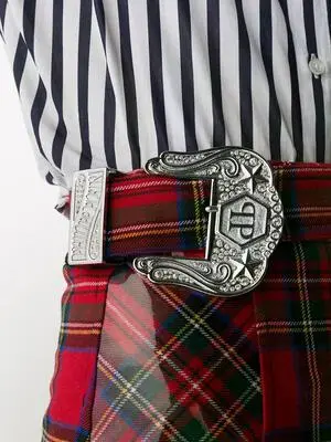 Philipp Plein Tartan Pencil Skirt