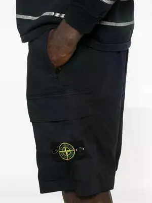 Stone Island Garment Dyed Stretch Cotton Cargo Shorts