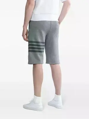 Thom Browne Cotton Striped Track Shorts - Grey