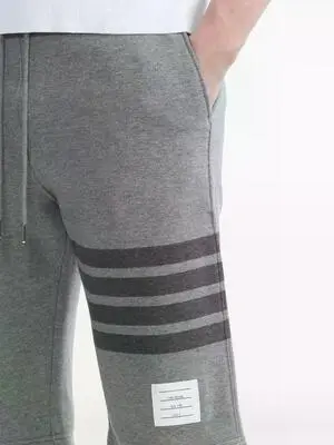 Thom Browne Cotton Striped Track Shorts - Grey