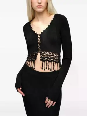 GANNI Macramé-detailing Cardigan