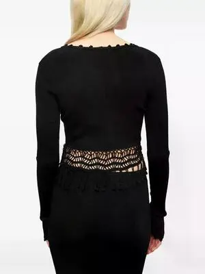 GANNI Macramé-detailing Cardigan