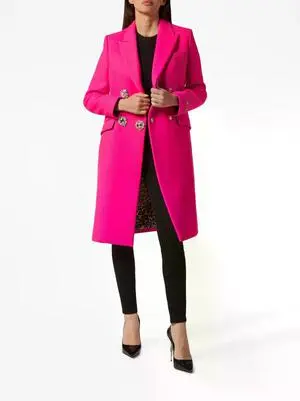 Philipp Plein Crystal-embellished Wool Coat