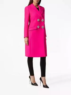 Philipp Plein Crystal-embellished Wool Coat