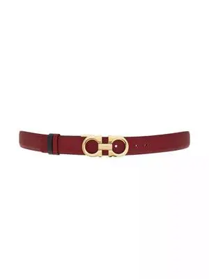 FERRAGAMO Reversible Gancini Buckle Belt - Red