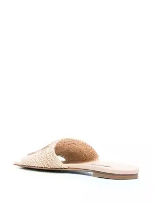 Casadei Positano Flat Sandals - Neutrals