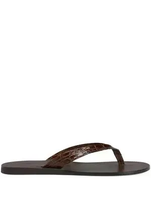 GIUSEPPE ZANOTTI Philemon Leather Sandals - Brown