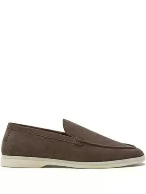 SCAROSSO Ludovic Suede Loafers - Brown