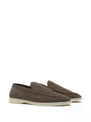 SCAROSSO Ludovic Suede Loafers - Brown