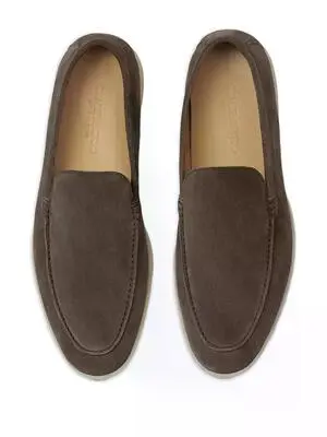SCAROSSO Ludovic Suede Loafers - Brown