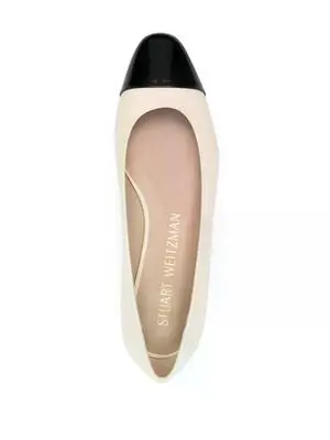 STUART WEITZMAN Pearl Flat Leather Ballerina Shoes