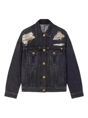 Versace Distressed Denim Jacket