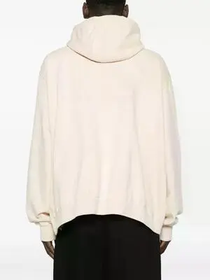 MAISON MARGIELA Embroidered Logo Hoodie - Neutrals