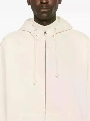 MAISON MARGIELA Embroidered Logo Hoodie - Neutrals