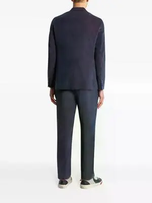 Etro Single-breasted Velvet Blazer - Blue