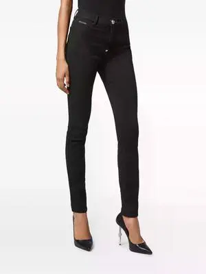 Philipp Plein High-waisted Super-skinny Jeans - Black