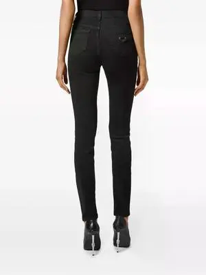 Philipp Plein High-waisted Super-skinny Jeans - Black