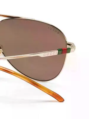 Gucci Pilot-frame Sunglasses - Neutrals