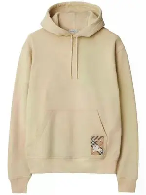 Burberry Check-pattern Patch Cotton Hoodie