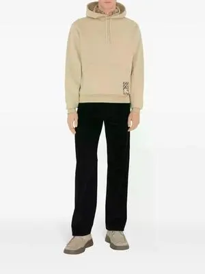 Burberry Check-pattern Patch Cotton Hoodie