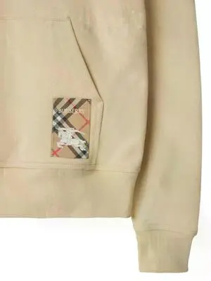 Burberry Check-pattern Patch Cotton Hoodie