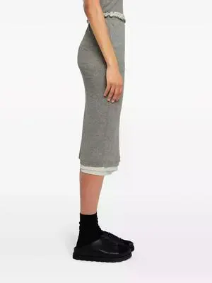 JIL SANDER Layered Jersey Midi Skirt