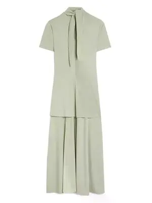 JIL SANDER High-neck Fluid Midi Dress - Green