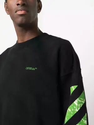 Off-White Diag Stripe Cotton Sweatshirt