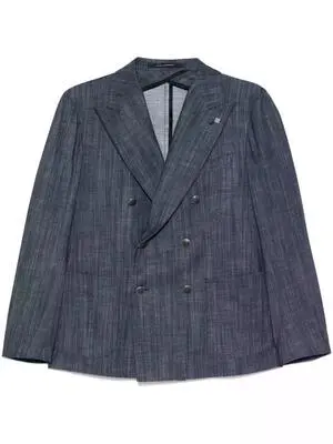 Tagliatore Denim Blazer - Blue