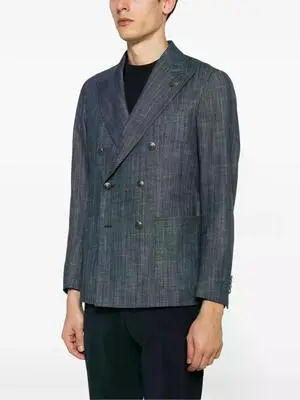 Tagliatore Denim Blazer - Blue