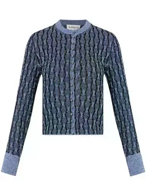 LANVIN Metallic Knitted Cardigan