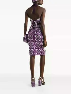Dolce & Gabbana Majolica-print Charmeuse Top