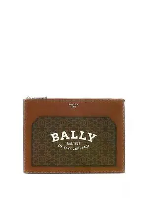 Bally Logo-print Clutch - Brown
