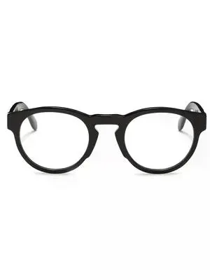 Palm Angels Monogram Plaque Round-frame Glasses
