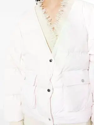 B+AB Layered Frayed Puffer Jacket