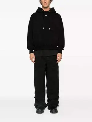 Off-White Arrows-embroidered Cotton Hoodie