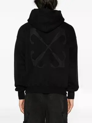 Off-White Arrows-embroidered Cotton Hoodie