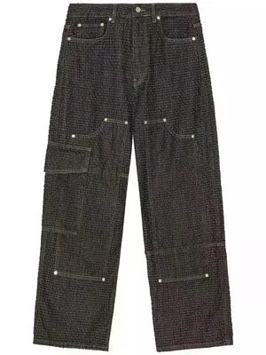 GANNI Fluffy Wide-leg Jeans