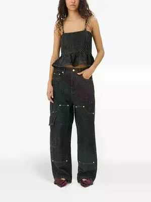 GANNI Fluffy Wide-leg Jeans