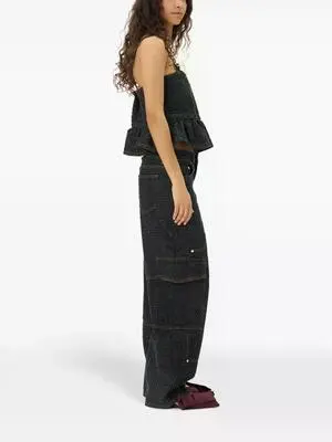 GANNI Fluffy Wide-leg Jeans
