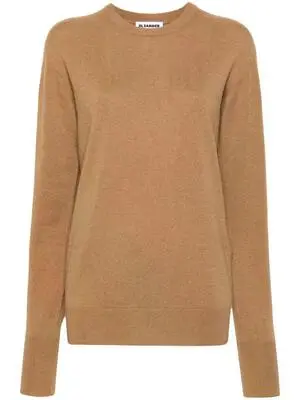 JIL SANDER Crew-neck Cashmere Jumper - Neutrals