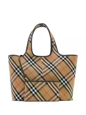 Burberry Medium Check Tote Bag - Neutrals