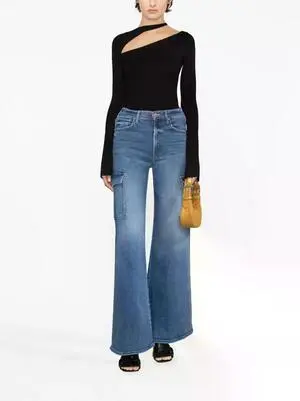 MANURI Cut-out Detail Blouse - Black