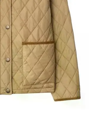 Burberry Quilted Jacket With Corduroy Collar