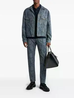 Etro Textured Knit Polo Shirt