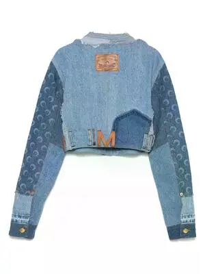 MARINE SERRE Denim Cropped Jacket